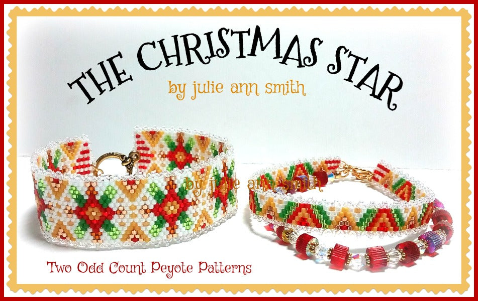 beaded christmas star pattern